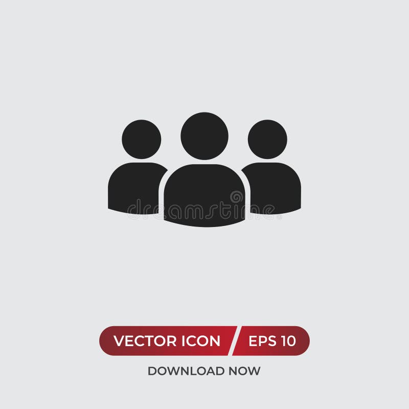 Group Vector Icon in Modern Design Style for Web Site and Mobile App ...