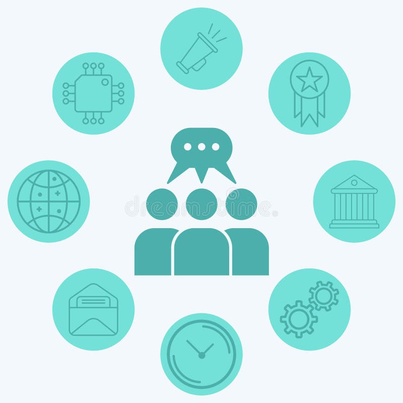 Group Vector Icon Sign Symbol Stock Illustration - Illustration of ...