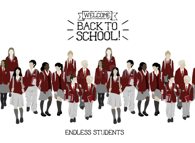 Group of vector students stock vector. Illustration of endless - 62877447