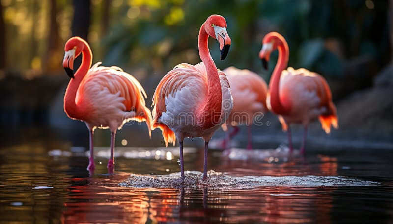 A Group of Vibrant Animals in the Wild, Standing Elegantly Generated by ...