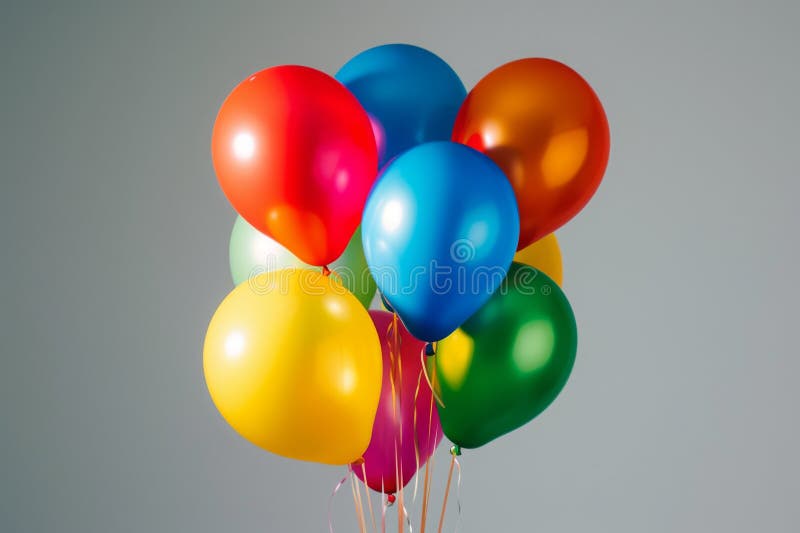 A Group of Vibrant Balloons in Various Colors Float Gracefully in the ...