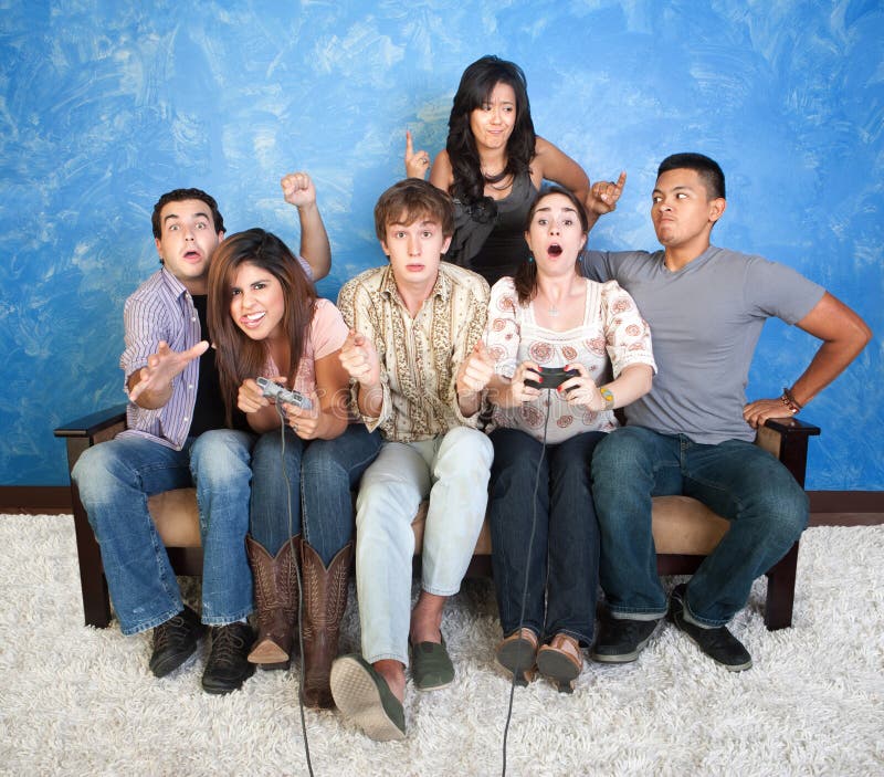 Group of Video Game Players Stock Photo - Image of gamer, male: 22021886