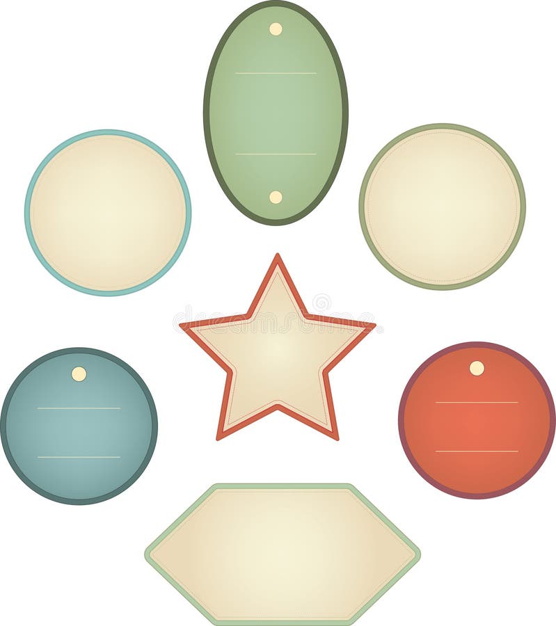 Vintage Label Shapes stock vector. Illustration of retro - 29791312