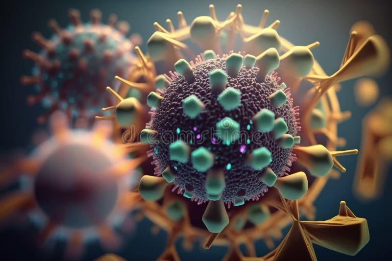 Group Of Virus Cells Bacterial Microorganism In A Circle Stock Image Image Of Micro Epidemic