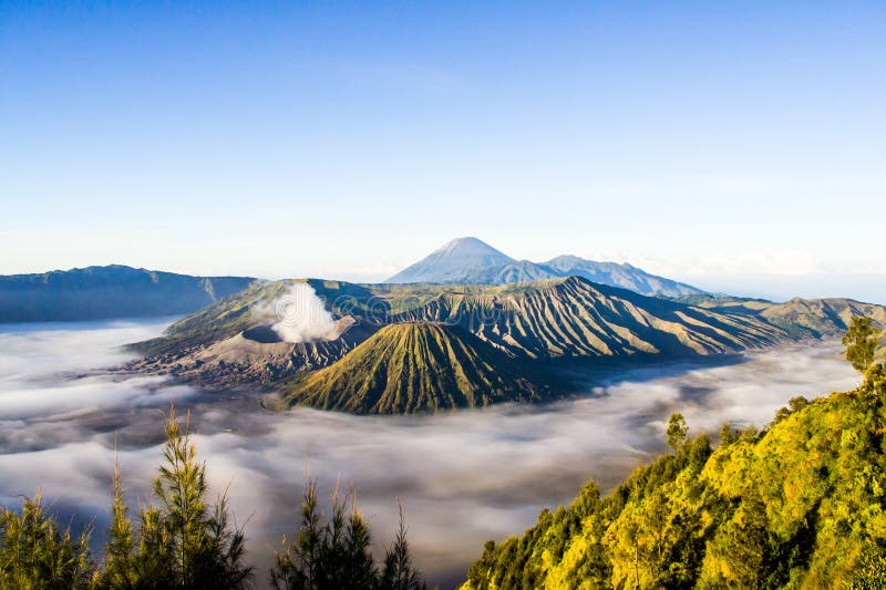 Group of Volcanos stock image. Image of island, java - 59639101