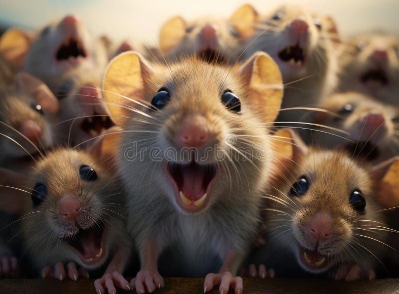 A group of vole mice stock illustration. Illustration of mice - 289733683