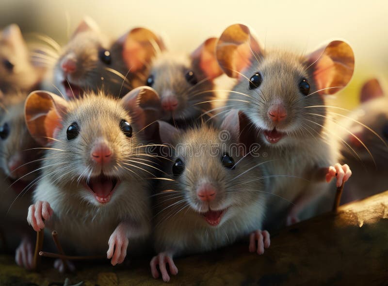 A group of vole mice stock illustration. Illustration of tail - 289735554