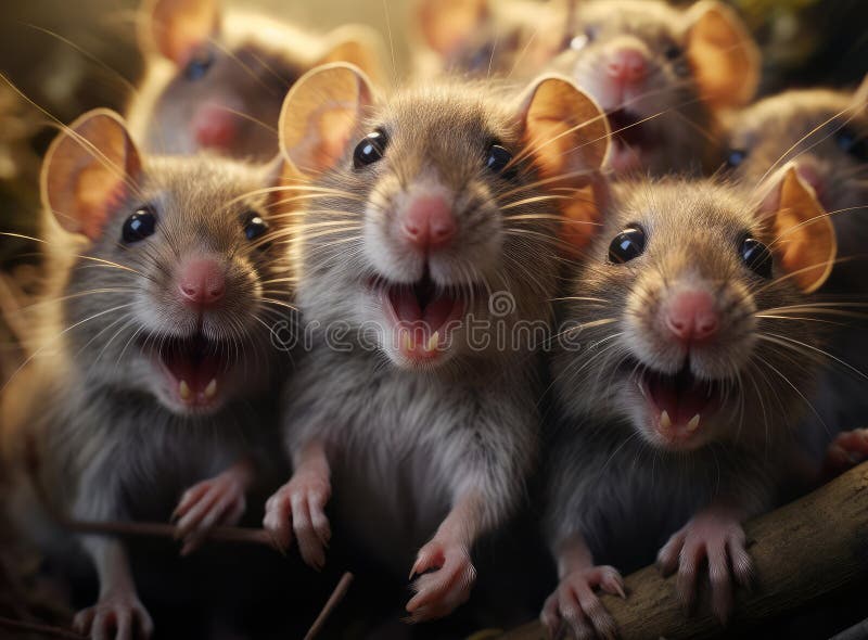 A group of vole mice stock illustration. Illustration of biology ...