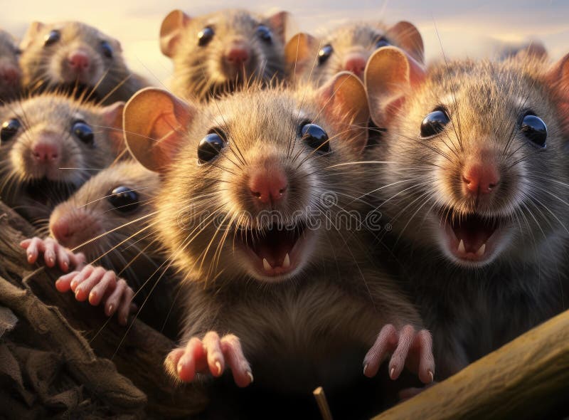 A group of vole mice stock illustration. Illustration of pets - 289764391