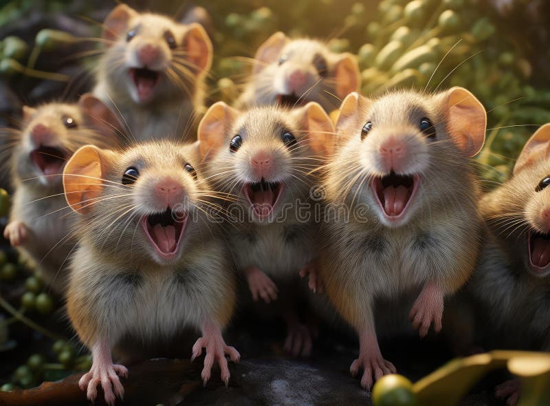 A group of vole mice stock illustration. Illustration of bear - 289765826