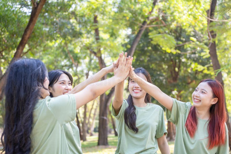 Group of Volunteer People Teamwork with Join Hand Together Stock Image ...