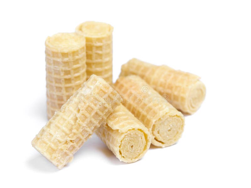 Group of wafer rolls stock photo. Image of group, food - 143350336