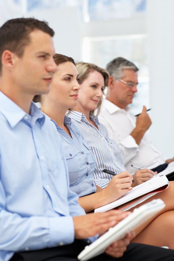 Group Watching Business Presentation Stock Photo - Image of tablet ...