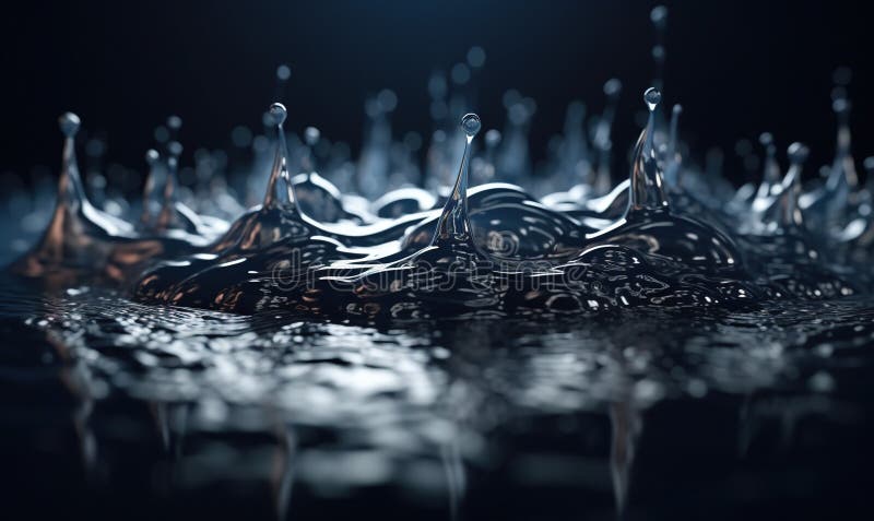 A Group of Water Droplets Floating on Top of Each Other Stock ...
