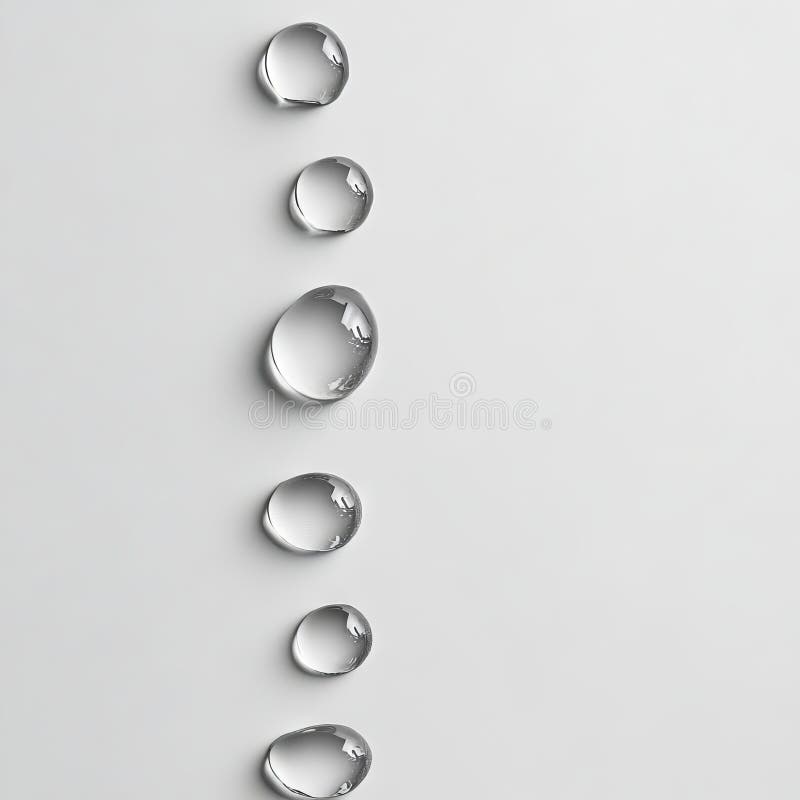 A Group of Water Droplets on a White Surface Stock Photo - Image of ...
