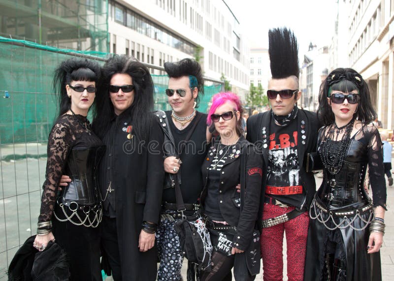 Group at Wave Gotik Treffen WGT Editorial Image - Image of piercing ...