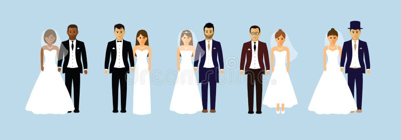 Wedding Couples Stock Illustrations – 10,009 Wedding Couples Stock ...