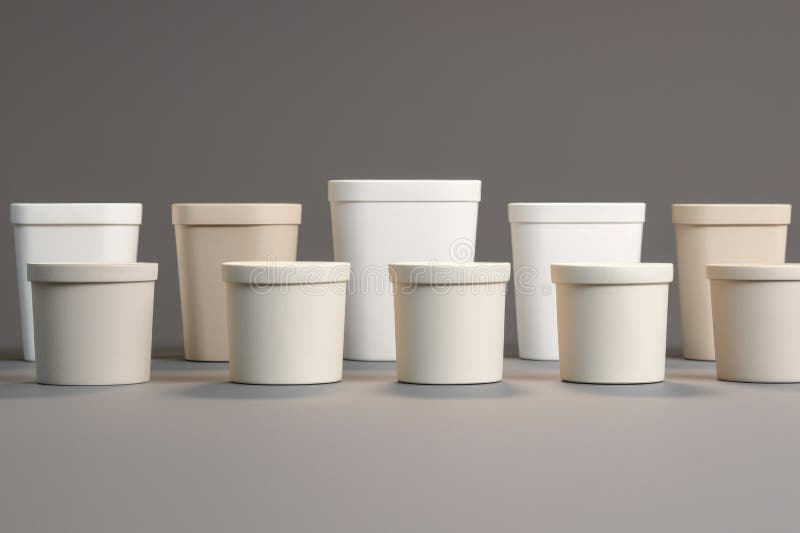 Group of White Cups stock image. Image of presentation - 298923661