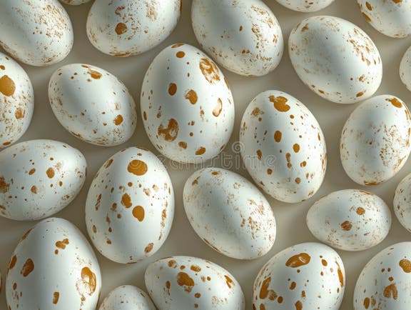 White Eggs with Brown Spots Stock Photo - Image of poultry, cooking ...