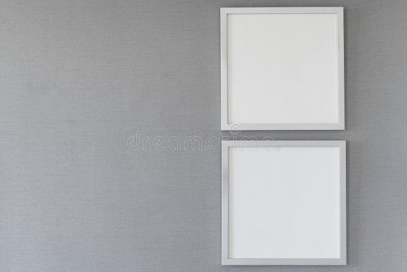 Group of White Frames on Grey Texture Wallpaper Stock Image - Image of ...