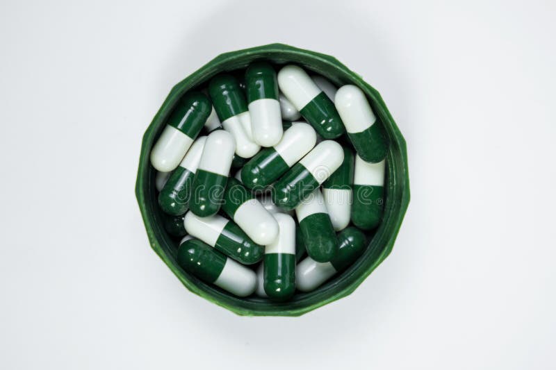 Group of Capsules Isolated on White Background Stock Photo - Image of ...