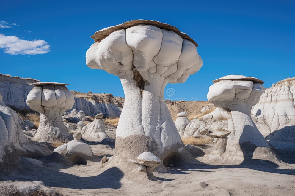 A Group of White Rock Formations Stock Illustration - Illustration of ...