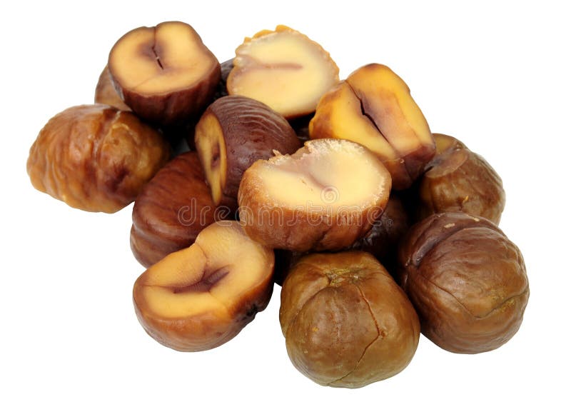 Whole Cooked Chestnuts stock image. Image of fibre, cooked - 330797141