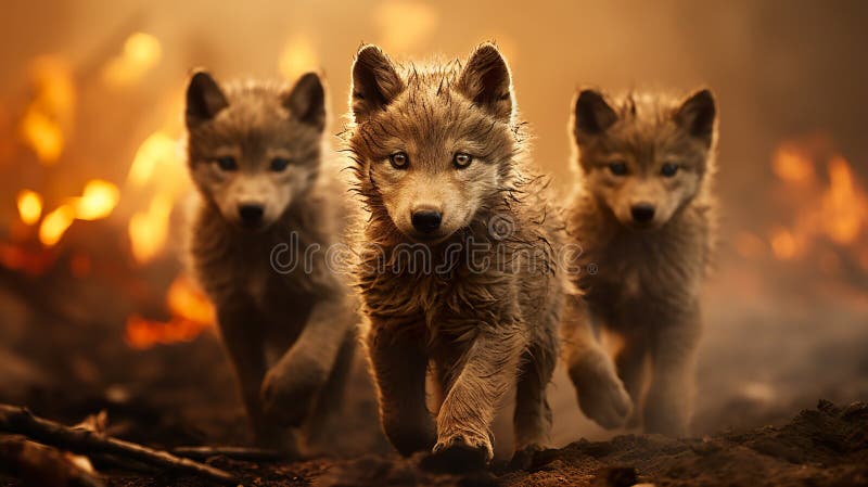 Fire Wolf Yellow Stock Illustrations – 82 Fire Wolf Yellow Stock ...