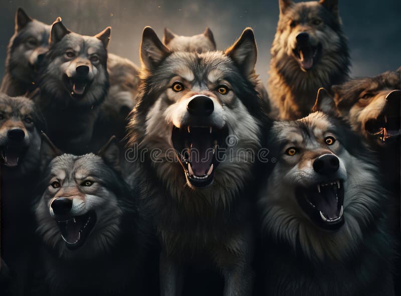A group of wolves stock image. Image of europe, friends - 289745065
