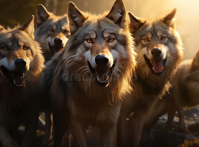 A group of wolves stock image. Image of forest, arctic - 289731115
