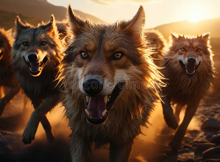 A group of wolves stock image. Image of europe, beautiful - 289747653