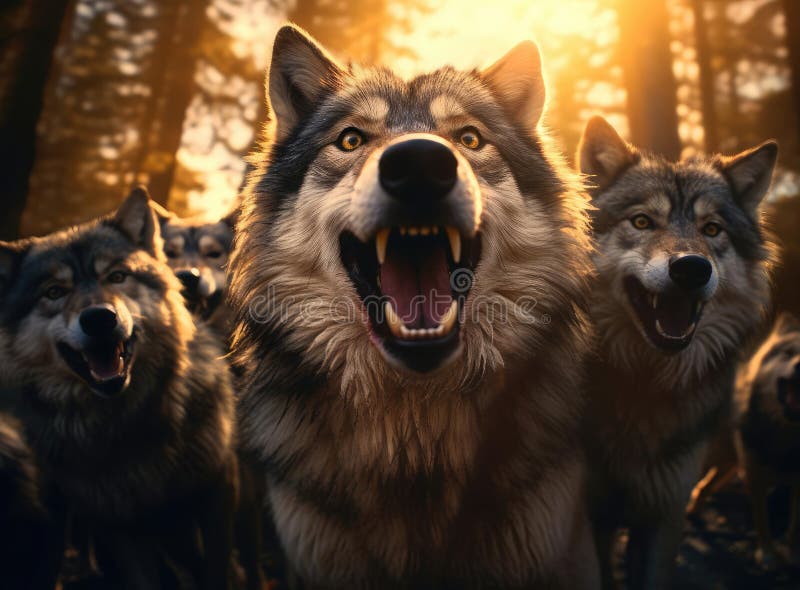 A group of wolves stock image. Image of canis, carnivore - 289748407