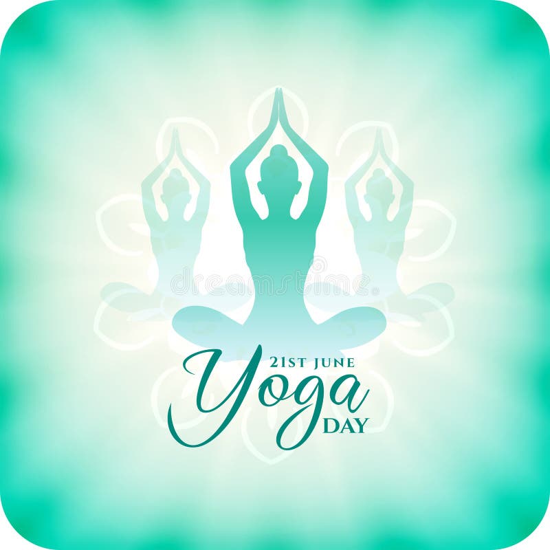 Group of Woman Practicing Yoga for World Yoga Day Event Background ...