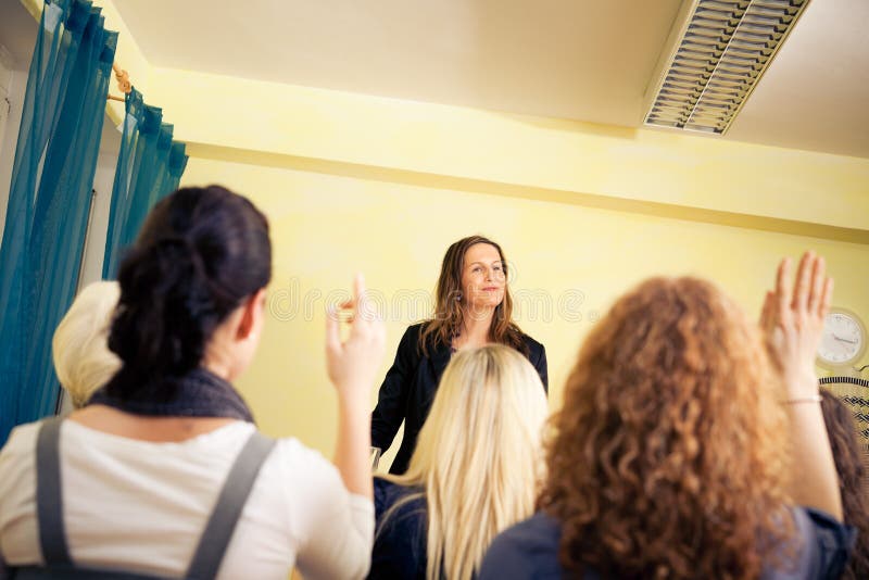 Women only Seminar stock image. Image of professional - 103677933