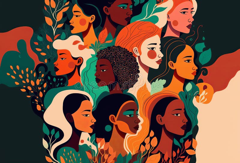 A Group of Women from Different Ethic Backgrounds Standing Together ...