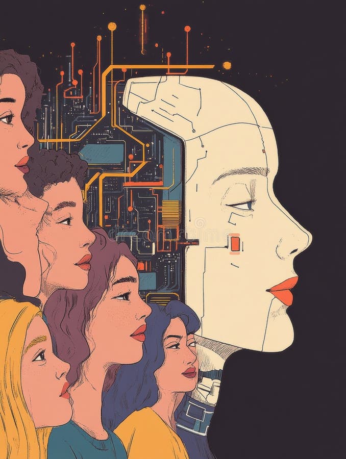 A Group of Women Engages Thoughtfully, Looking at an Artistic ...