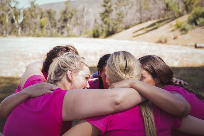 Group of Women Forming Huddles in the Boot Camp Stock Image - Image of ...