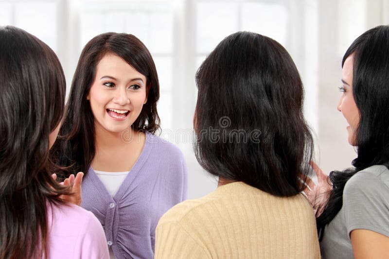 Group of Women Friends Chatting Stock Photo - Image of chatting, gossip ...