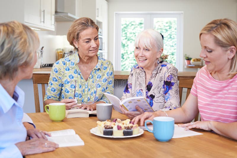 Group of Women Meeting for Book Group Stock Image - Image of literature ...
