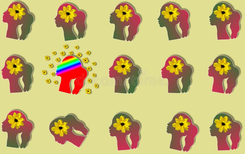 Group of Women, One Stands Out for Her Creativity and Ideas Stock ...