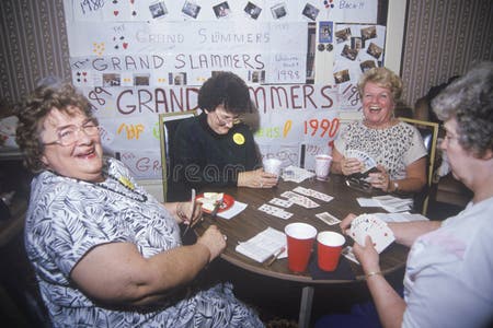 Group of Women Playing Bridge Editorial Image - Image of cards ...