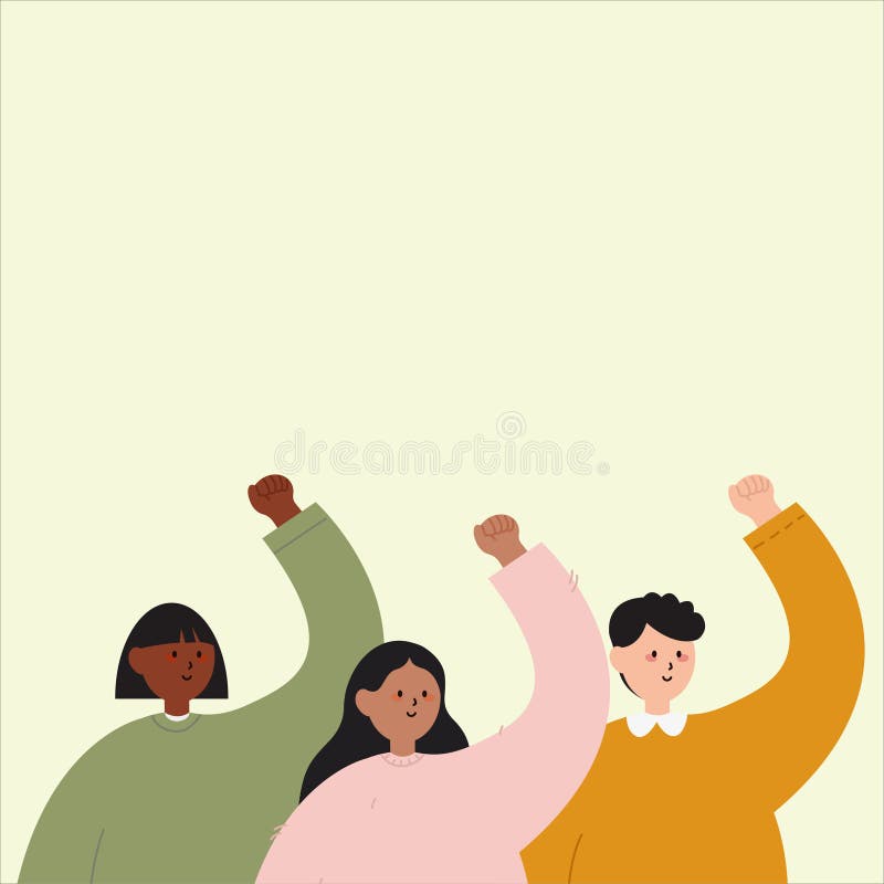 Group of Women Protesting Vector Flat Cartoon Illustration. Social ...