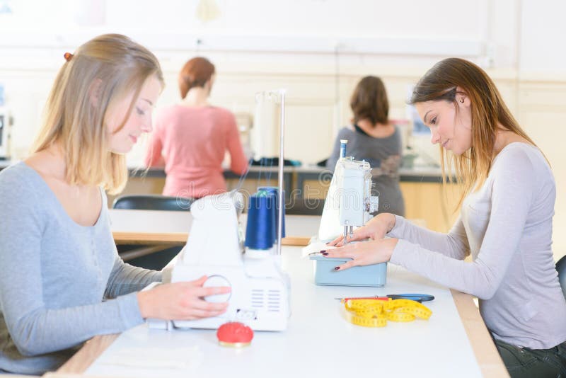 Group Women in Sewing Workshop Stock Image - Image of adult, attractive ...