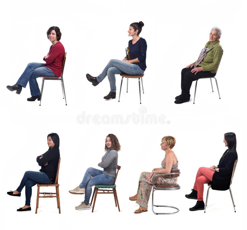 10,424 Side View Women Sitting Stock Photos - Free & Royalty-Free Stock ...