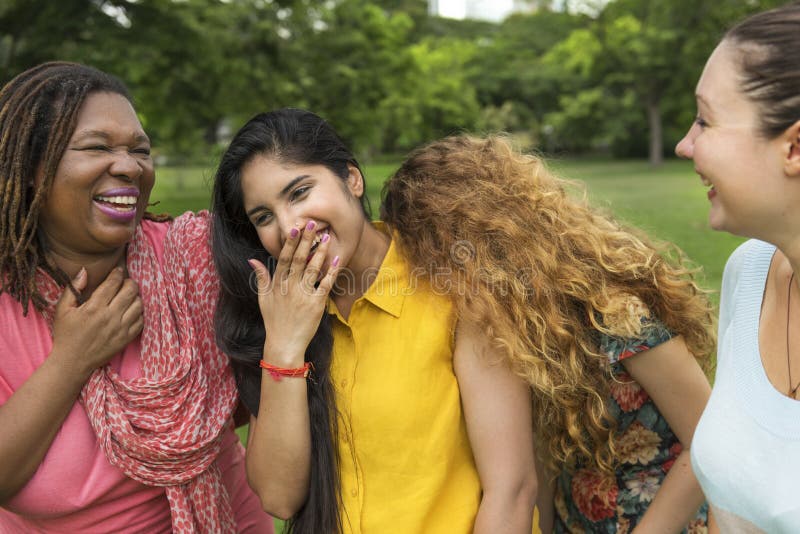 Group of Women Socialize Teamwork Happiness Concept Stock Image - Image ...