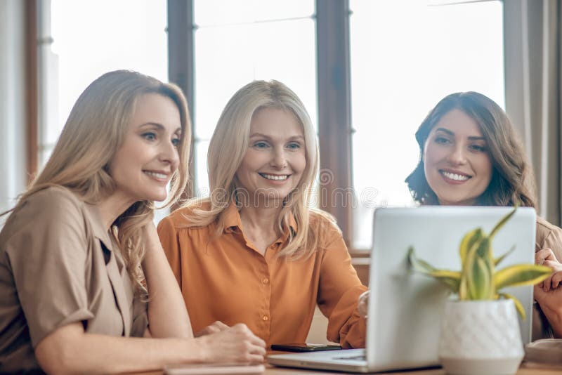 Group of Women Spending Time Together and Feeling Excited Stock Photo ...
