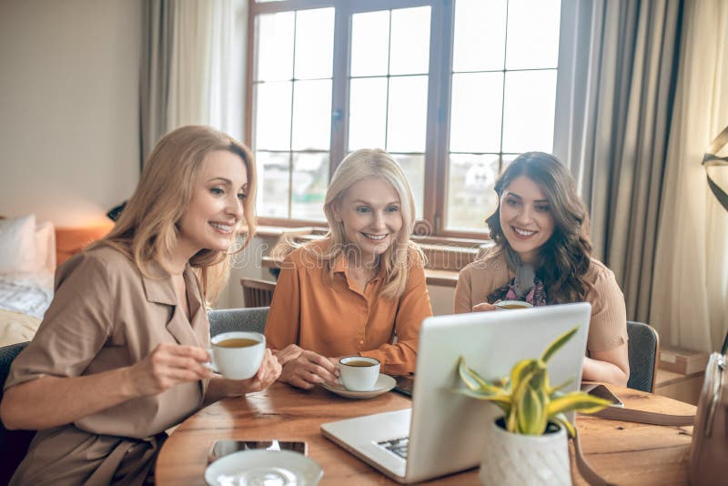 Group of Women Spending Time Together and Feeling Excited Stock Photo ...