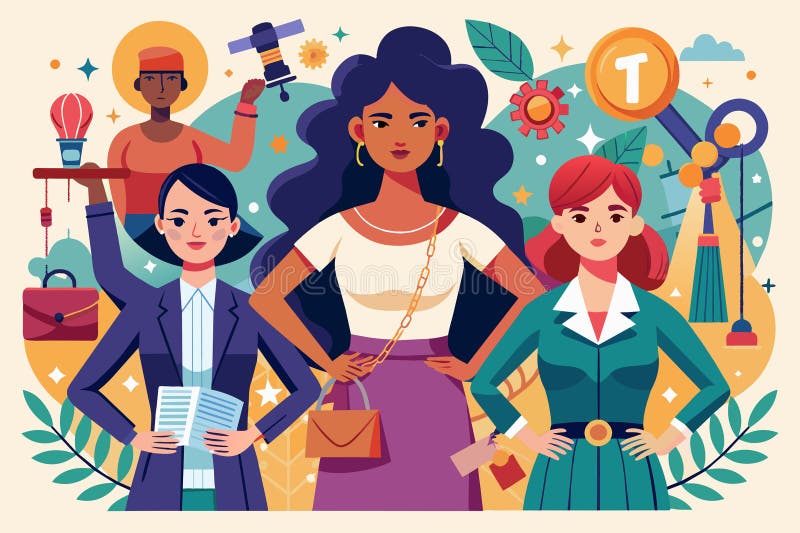 A Group of Women Standing Side by Side in Unity and Solidarity ...