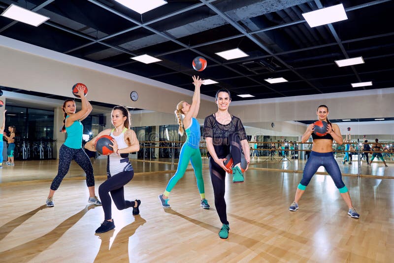 Group of Women in Training in the Gym Stock Image - Image of girls ...