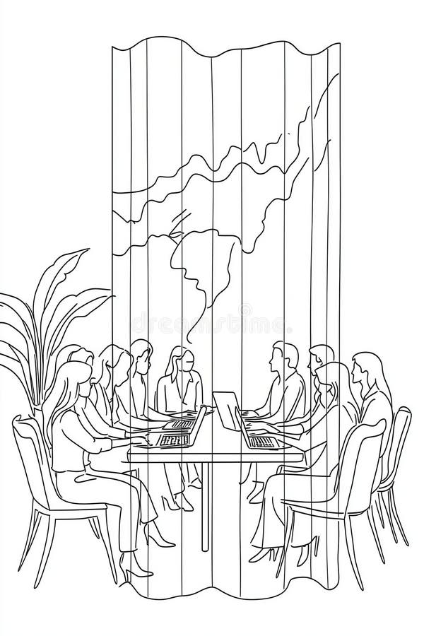 Group of Women Working Collaboratively Around a Table in a Modern ...